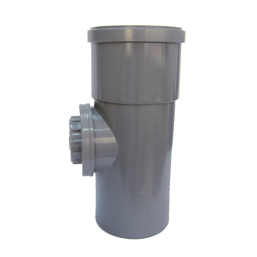 Tê PVC com boca de limpeza 110 mm EN1329 PN4 - Nicolau & Rosa, Lda