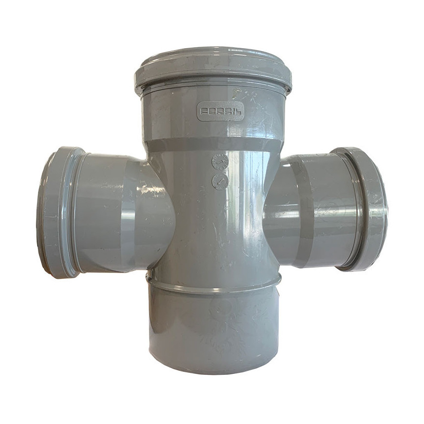 Tê duplo PVC 110 mm EN1329 PN4 - Nicolau & Rosa, Lda